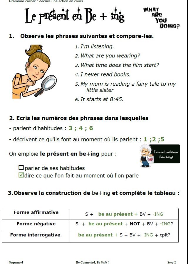 PRL Le présent en BE+ing - Keep Calm and Enjoy Learning English